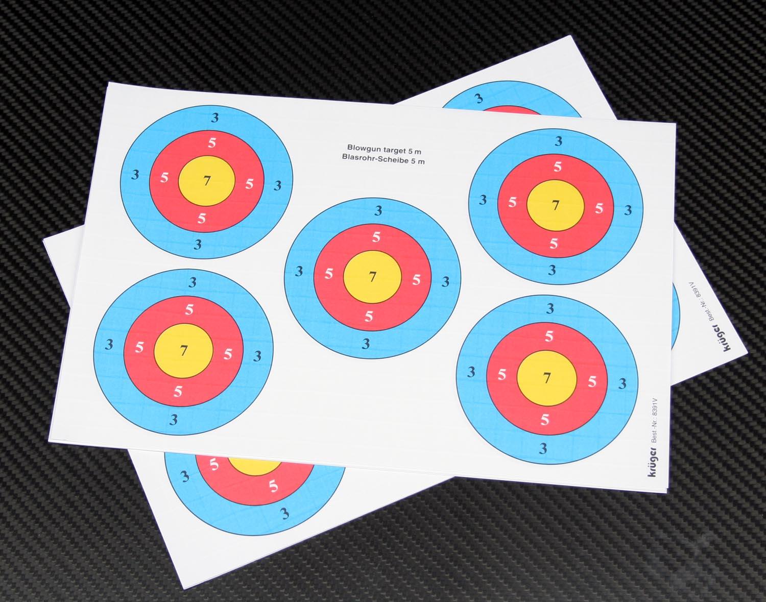 Target face 9 cm Special Nylon Paper | Blowpipe Targets | Alex Bow
